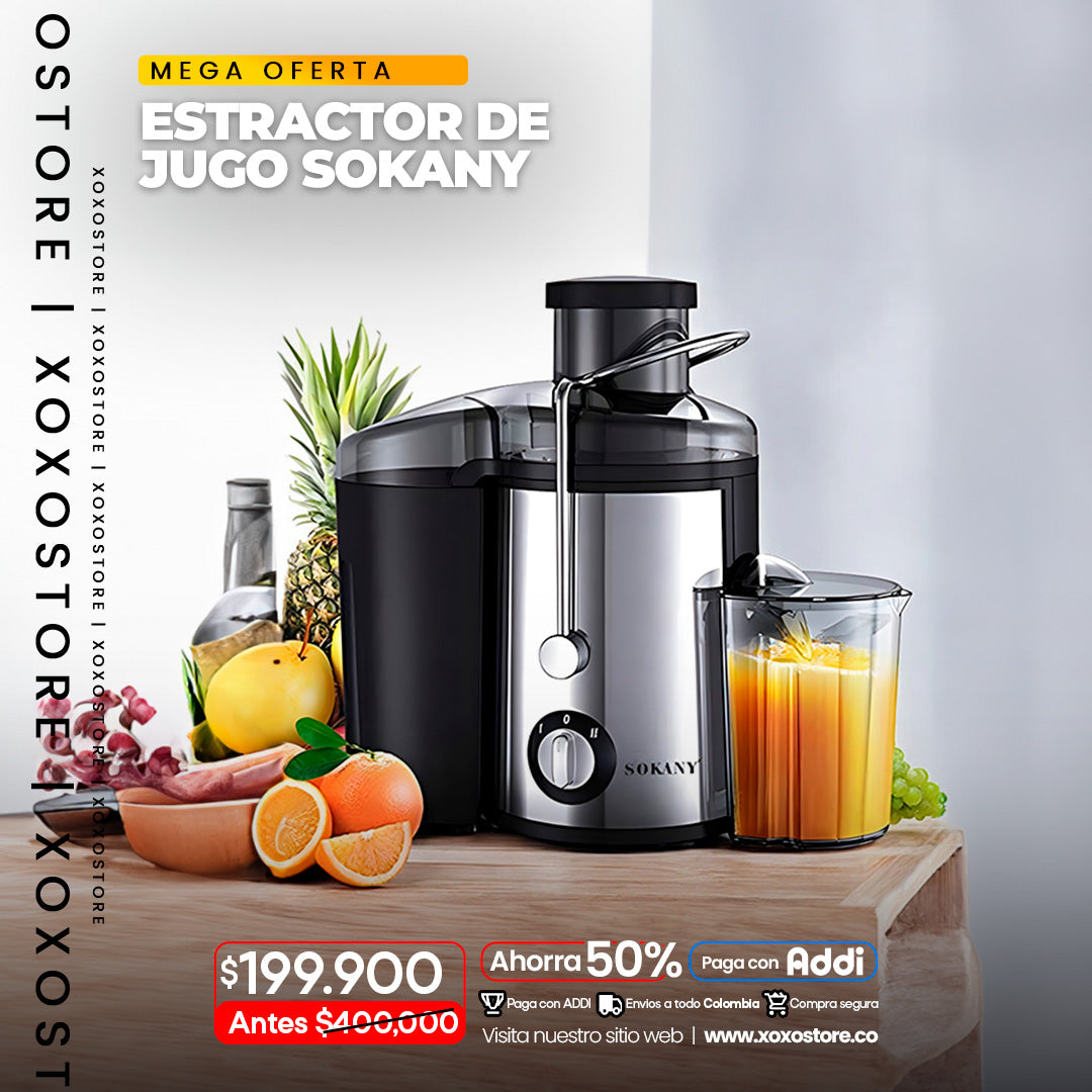 Extractor de jugo de acero sokany – XoXo tienda