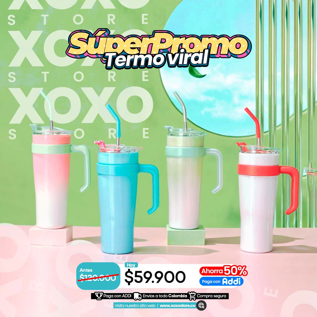 Termo viral color degradado 1200 ml – XoXo tienda