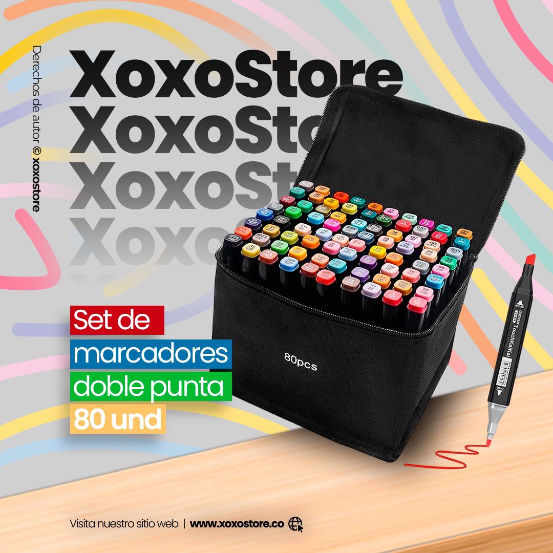 Kit de marcadores por 80 unidades – XoXo tienda